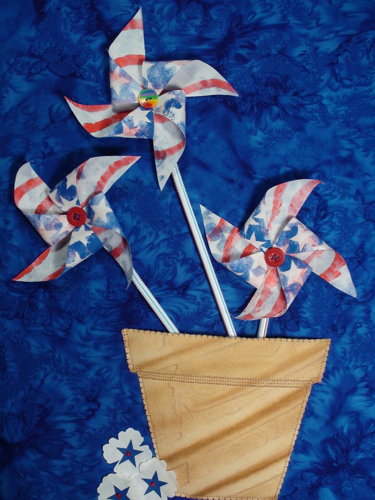 Painting Fabric Pinwheels – Fiber Designs by Ann