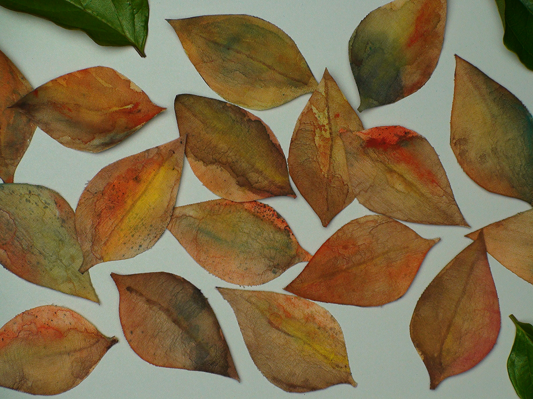 New Painting Fabric Leaves Class – Fiber Designs by Ann